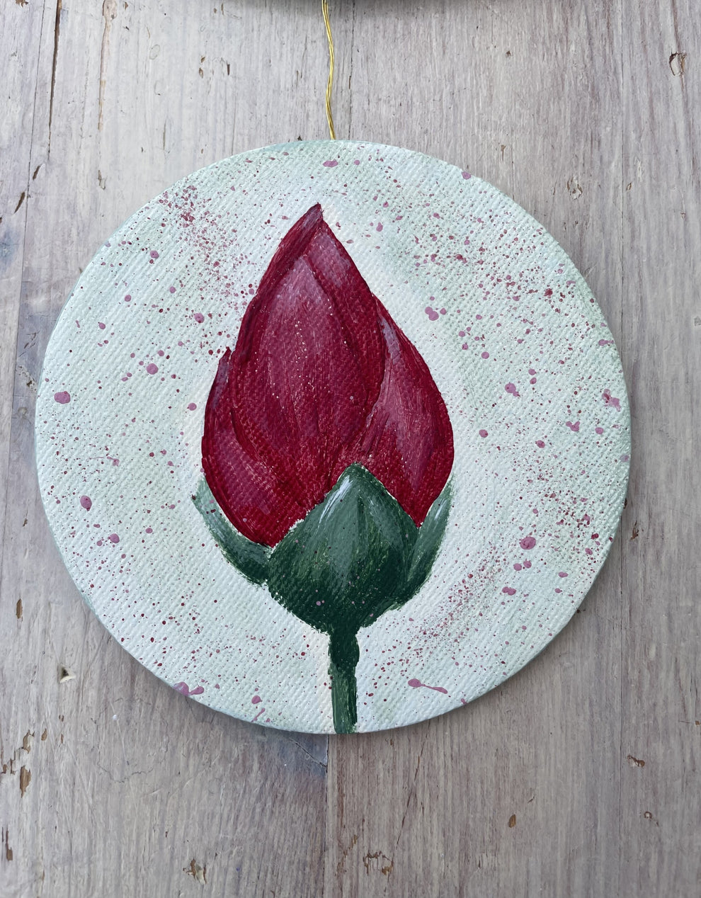 Hand-painted Lotus side table plus triptych | Boho Zen Decor | Yoga ...